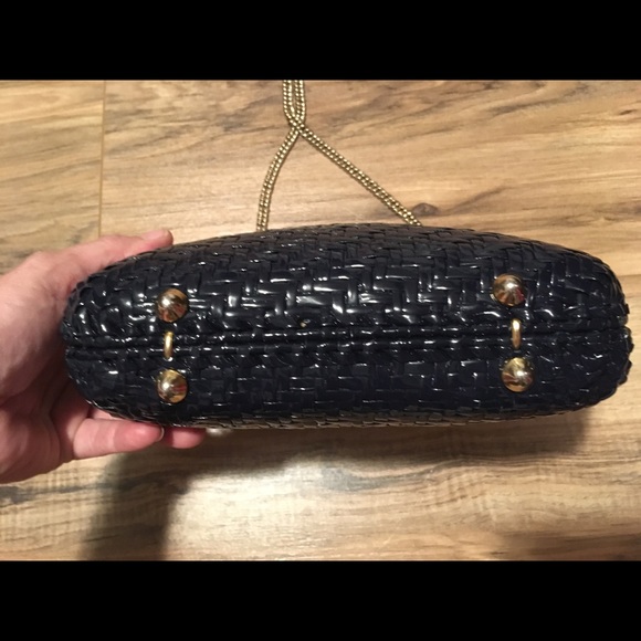 Vintage | Bags | Vintage Capaf Navy Straw Bag | Poshmark